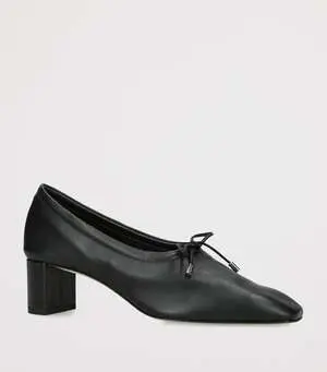 AeydĒ Narissa Leather Block Heel Pumps