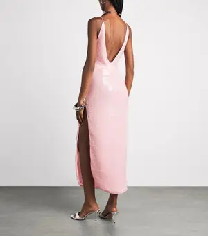 Oseree Sequinned O-ring Lumière Midi Dress