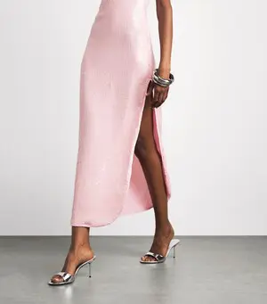 Oseree Sequinned O-ring Lumière Midi Dress