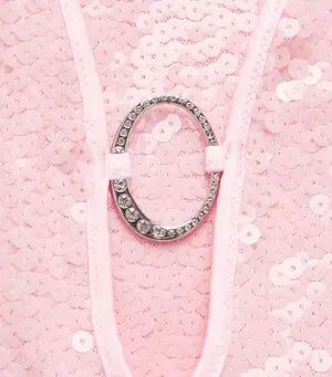 Oseree Sequinned O-ring Lumière Midi Dress