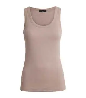 Fabiana Filippi Rib-knit Embellished Tank Top - Brown