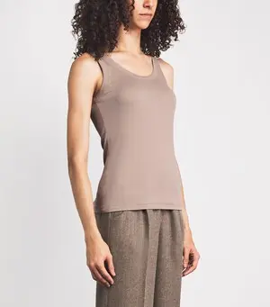 Fabiana Filippi Rib-knit Embellished Tank Top
