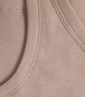 Fabiana Filippi Rib-knit Embellished Tank Top
