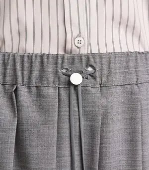 Fabiana Filippi Wool Pleated Midi Skirt