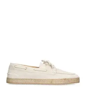 Brunello Cucinelli Linen Penny Loafer Espadrilles - Beige
