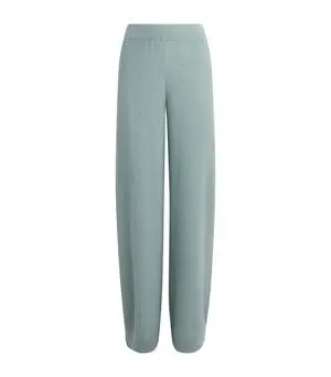 Fabiana Filippi Wool-silk-blend Embellished Trousers - Green