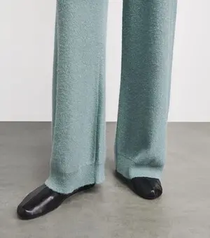 Fabiana Filippi Wool-silk Blend Embellished Wide-leg Trousers