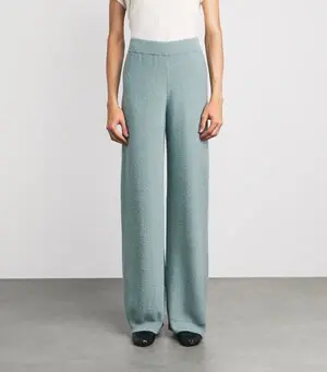 Fabiana Filippi Wool-silk Blend Embellished Wide-leg Trousers