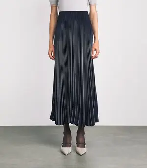 Fabiana Filippi Pleated Crêpe De Chine Maxi Skirt
