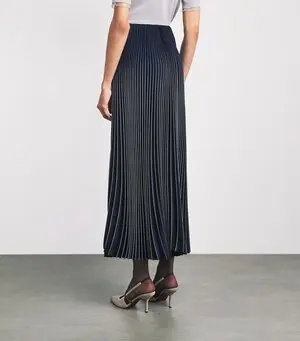Fabiana Filippi Pleated Crêpe De Chine Maxi Skirt