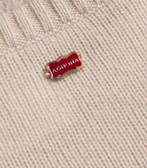 Agnona Cashmere Ribbed Sweater - Beige