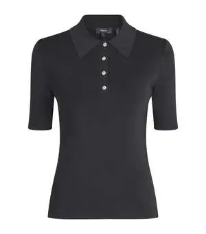 Theory Knit Polo Shirt - Black