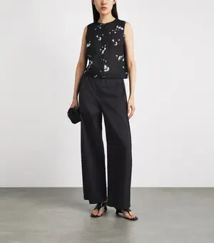 Theory Cotton Parachute Wide-leg Trousers