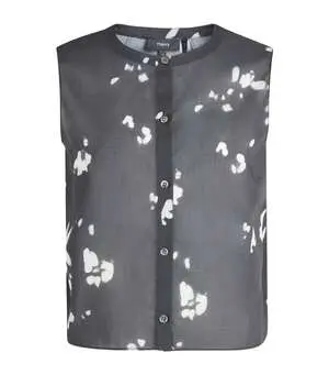 Theory Shell Printed Top