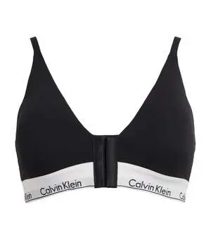Calvin Klein Cotton-blend Icon Recovery Bra - Black