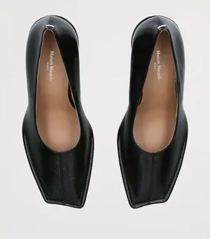 MAISON MARGIELA Leather Piped Heeled Pumps 85