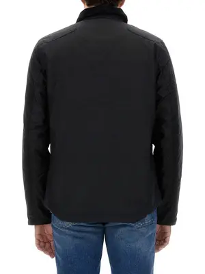 Barbour Reelin Waxed Jacket - Navy Blue