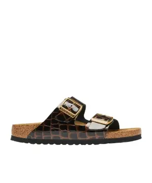 BIRKENSTOCK Arizona Croc-effect Buckle Sandals