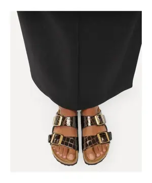 BIRKENSTOCK Arizona Croc-effect Buckle Sandals