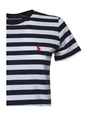 Polo Ralph Lauren Striped Crewneck T-shirt With Embroidered Logo