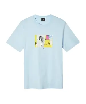 Paul Smith Zebra Graphic T-shirt - Light Blue
