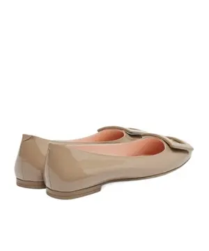 ROGER VIVIER Patent Leather Ballet Flats With Signature Buckle Embellishment