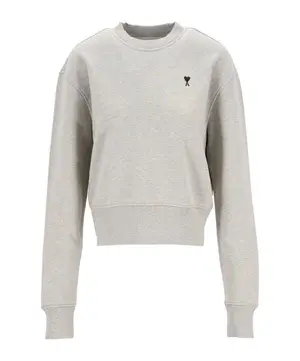 AMI Paris Long-sleeved Sweatshirt - White