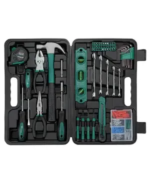 XDOVET Home Hand Tool Set Toolbox Household Repair Tool Kit - Green