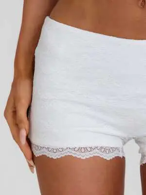OUTCAST Kelsie Lace Shorts - White