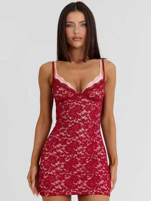 OUTCAST Michaela Mini Dress Red