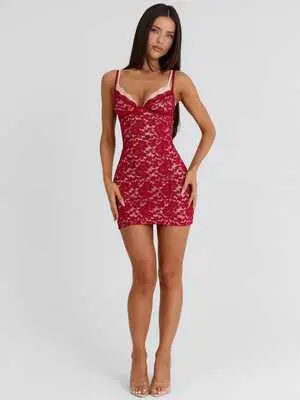 OUTCAST Michaela Mini Dress Red