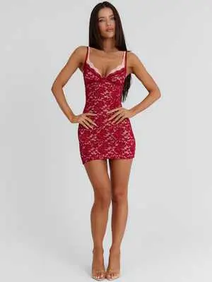 OUTCAST Michaela Mini Dress Red