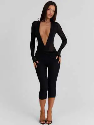OUTCAST Giovana Capri Jumpsuit - Black