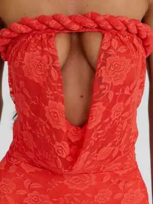 OUTCAST Jaylee Playsuit Coral
