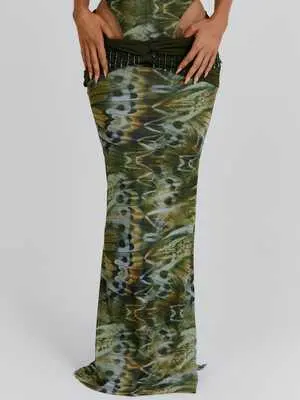 OUTCAST Clarisse Maxi Skirt Ecru Wings