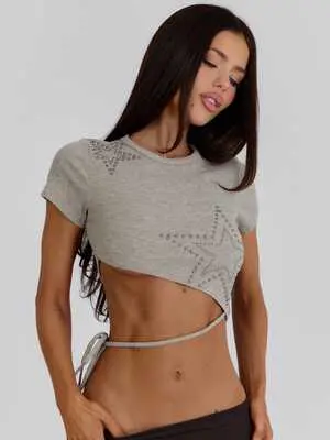 OUTCAST Keirah Tee Grey Marle