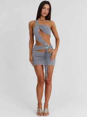 OUTCAST Moorena Mini Dress Grey