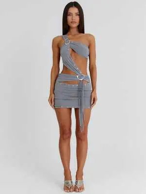 OUTCAST Moorena Mini Dress Grey