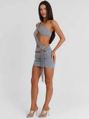 OUTCAST Moorena Mini Dress Grey