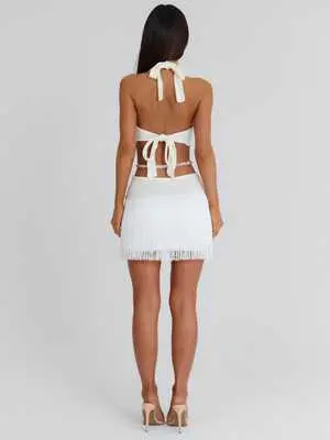 OUTCAST Lores Mini Dress Ivory