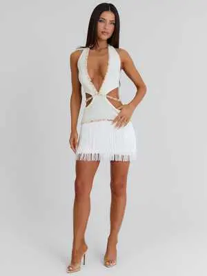 OUTCAST Lores Mini Dress Ivory