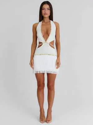 OUTCAST Lores Mini Dress Ivory