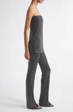 Alexander Wang Crystal Embellished Strapless Corset Jumpsuit