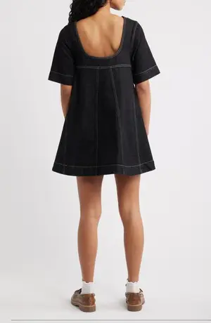 DAMSON MADDER Bridget Organic Cotton Denim Mini Dress