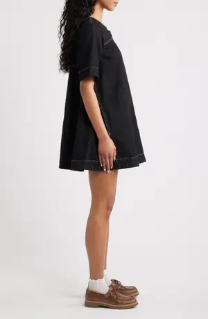 DAMSON MADDER Bridget Organic Cotton Denim Mini Dress