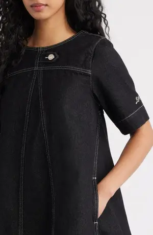 DAMSON MADDER Bridget Organic Cotton Denim Mini Dress
