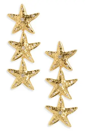 FRASIER STERLING Sea Star Drop Earrings - Gold