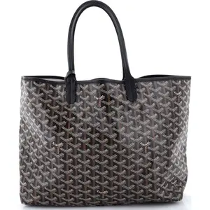 Goyard Saint Louis Tote Coated Canvas Pm - Black