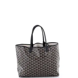Goyard Saint Louis Tote Coated Canvas Pm - Black