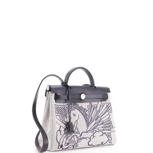Hermès Herbag Zip Pegase Pop Toile And Leather 31 - Black